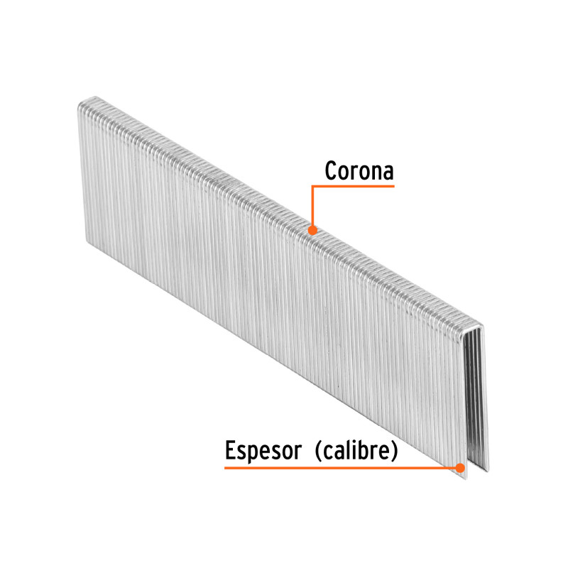 Corona 1/4" Largo 1 1/4" Calibre 18 Truper |Ferreco