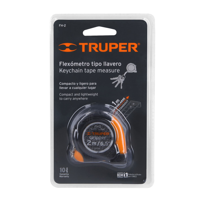 Flexometro Gripper 2" Tipo Llavero Truper |Ferreco