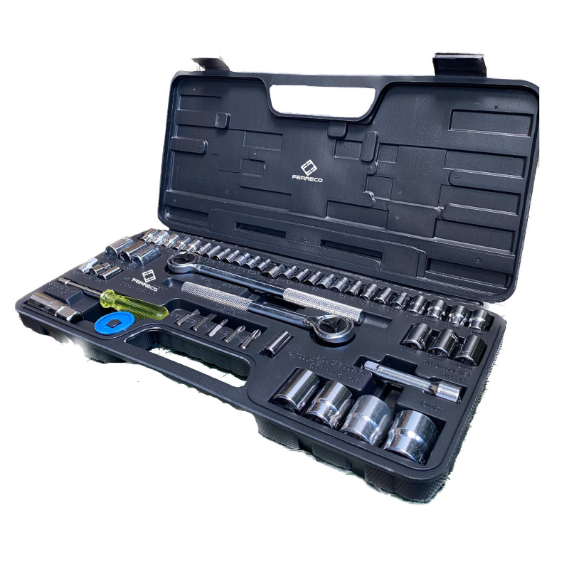 Juego De Copas 51 Piezas Ratchet Puntas Profesional | Ferreco Basics