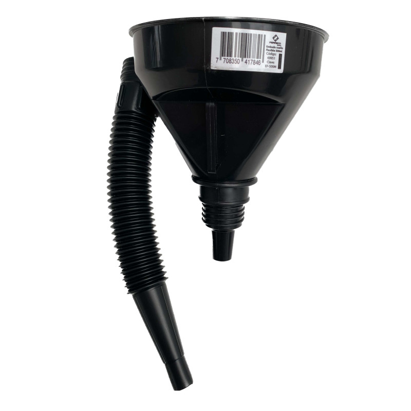 Embudo Plástico Cuello Flexible Con Filtro | Ferreco Basics