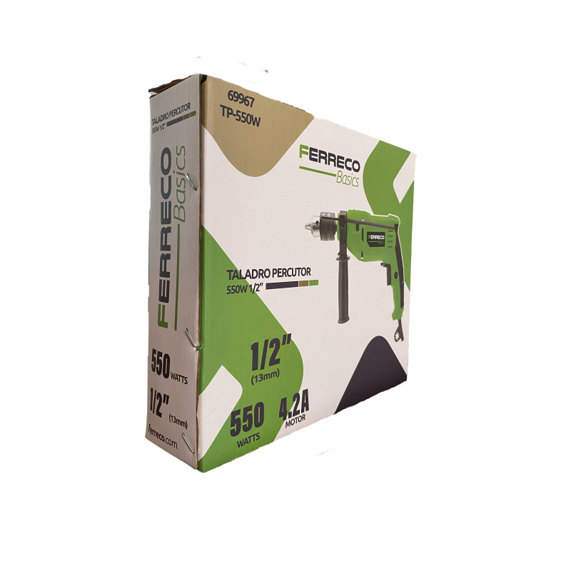 Taladro Percutor 1/2 550w Semi-profesional, Con Nivel | FERRECO