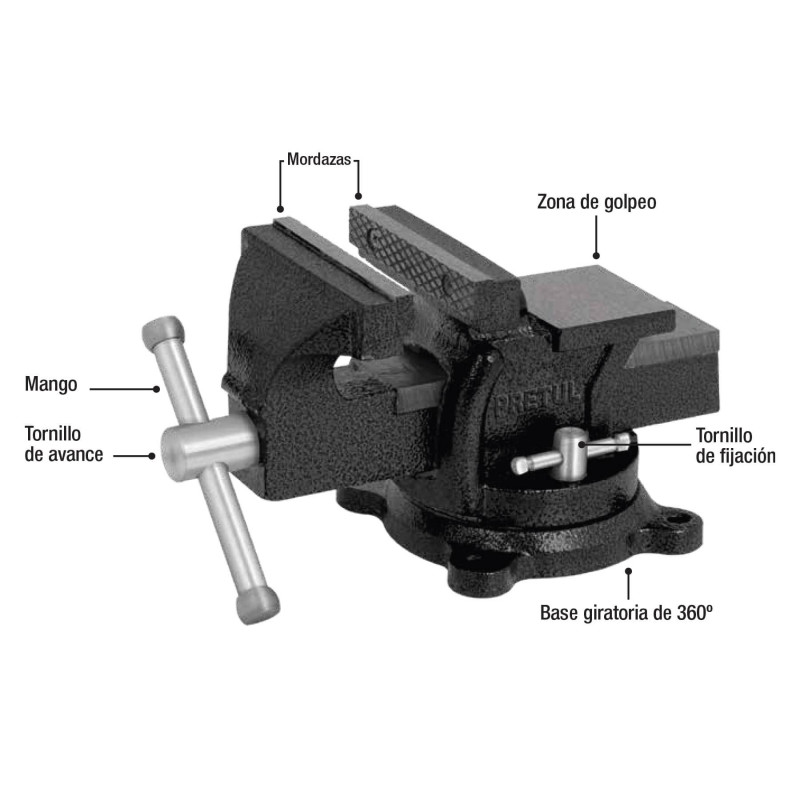 Prensa De Banco 4" Pretul | Ferreco
